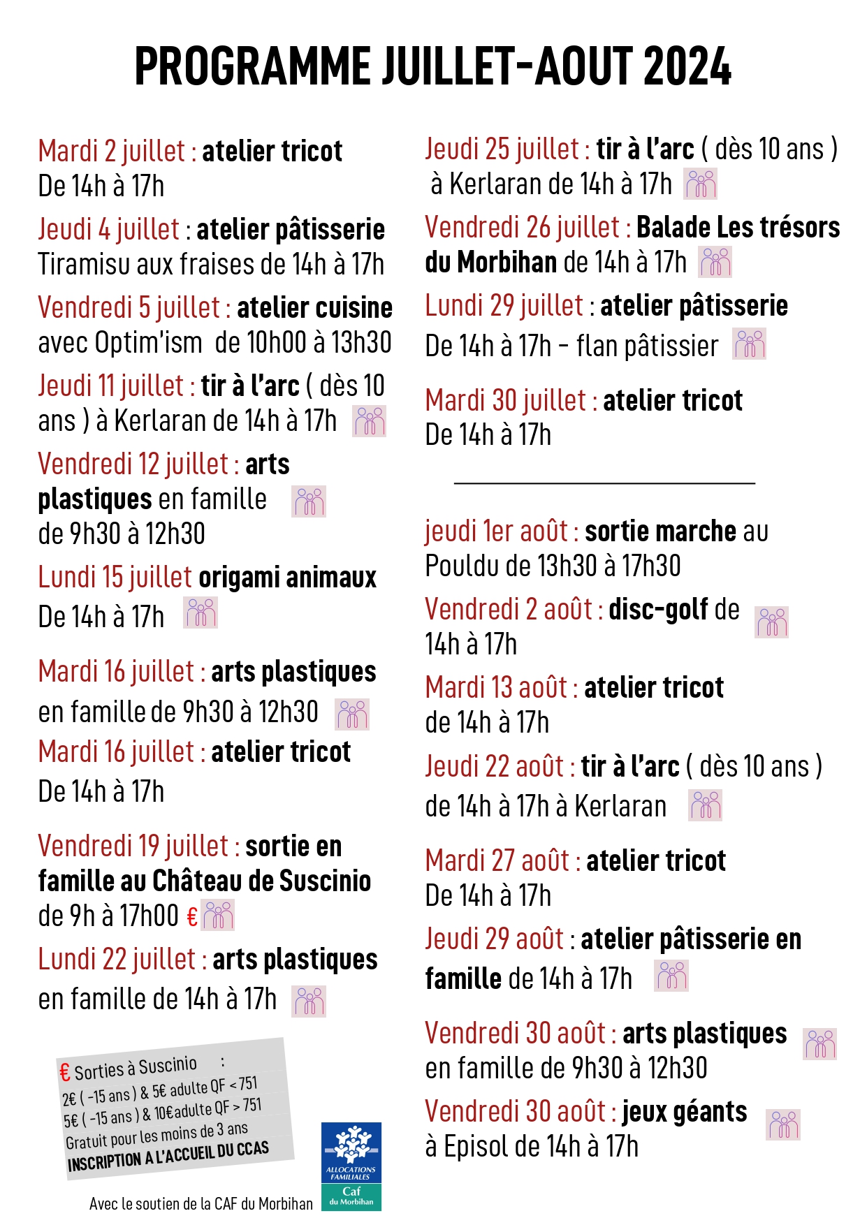 Programme des Ateliers Episol | Mairie de Quéven